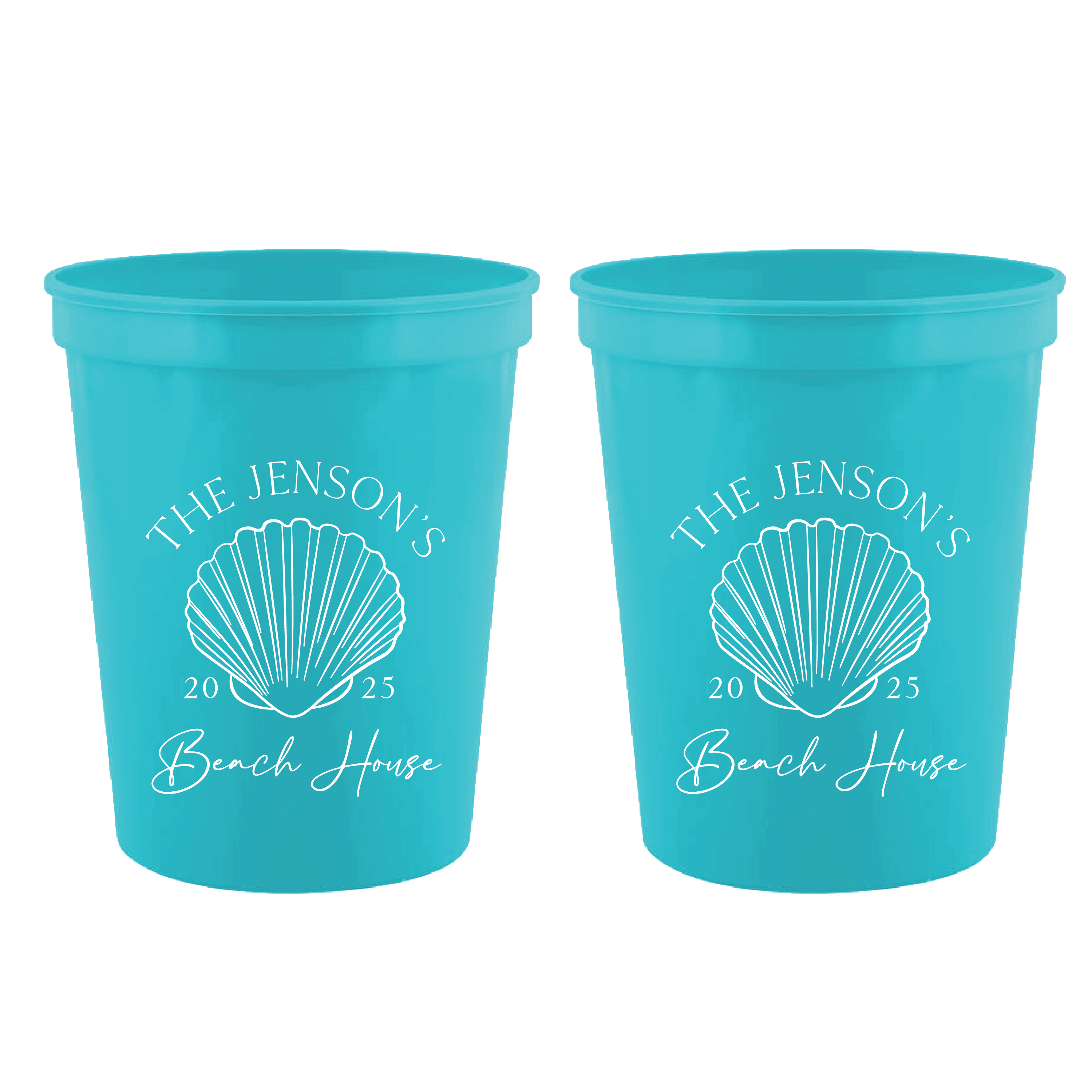 Seashell Beach House Stadium Cups