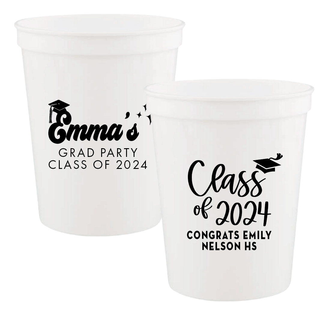 Graduation Stadium Party Cups - Personalized for your Event