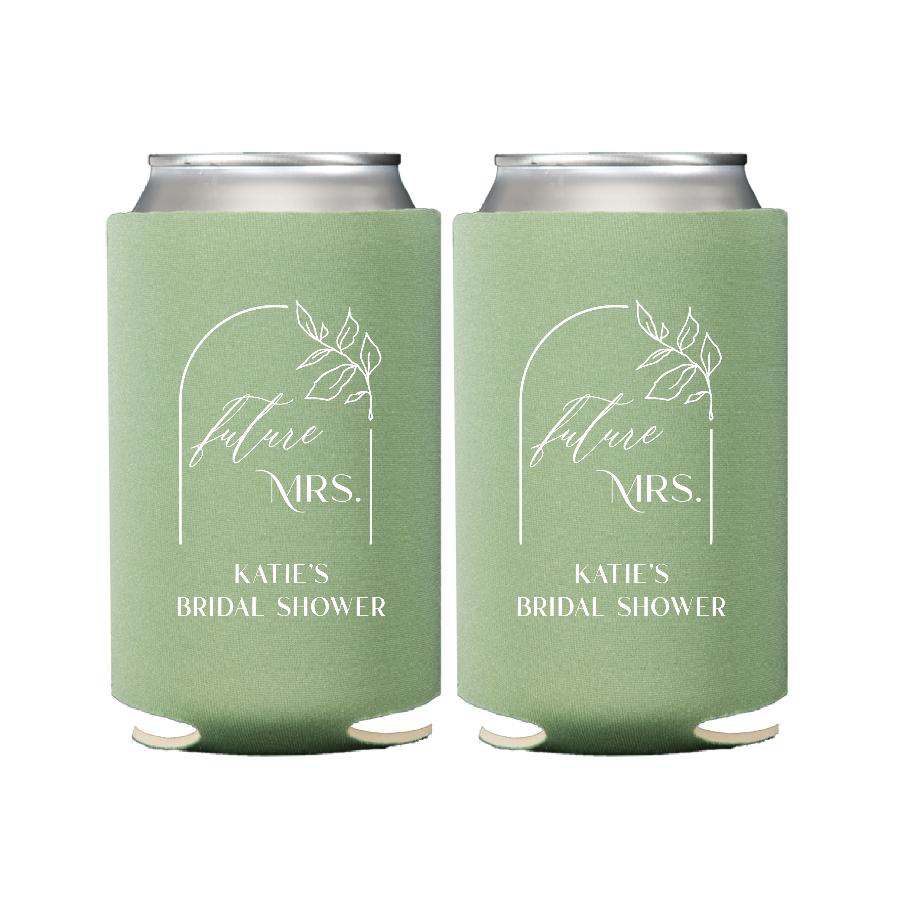 Floral Arch Future Mrs Bridal Shower Can Coolers – Rubi and Lib Design ...