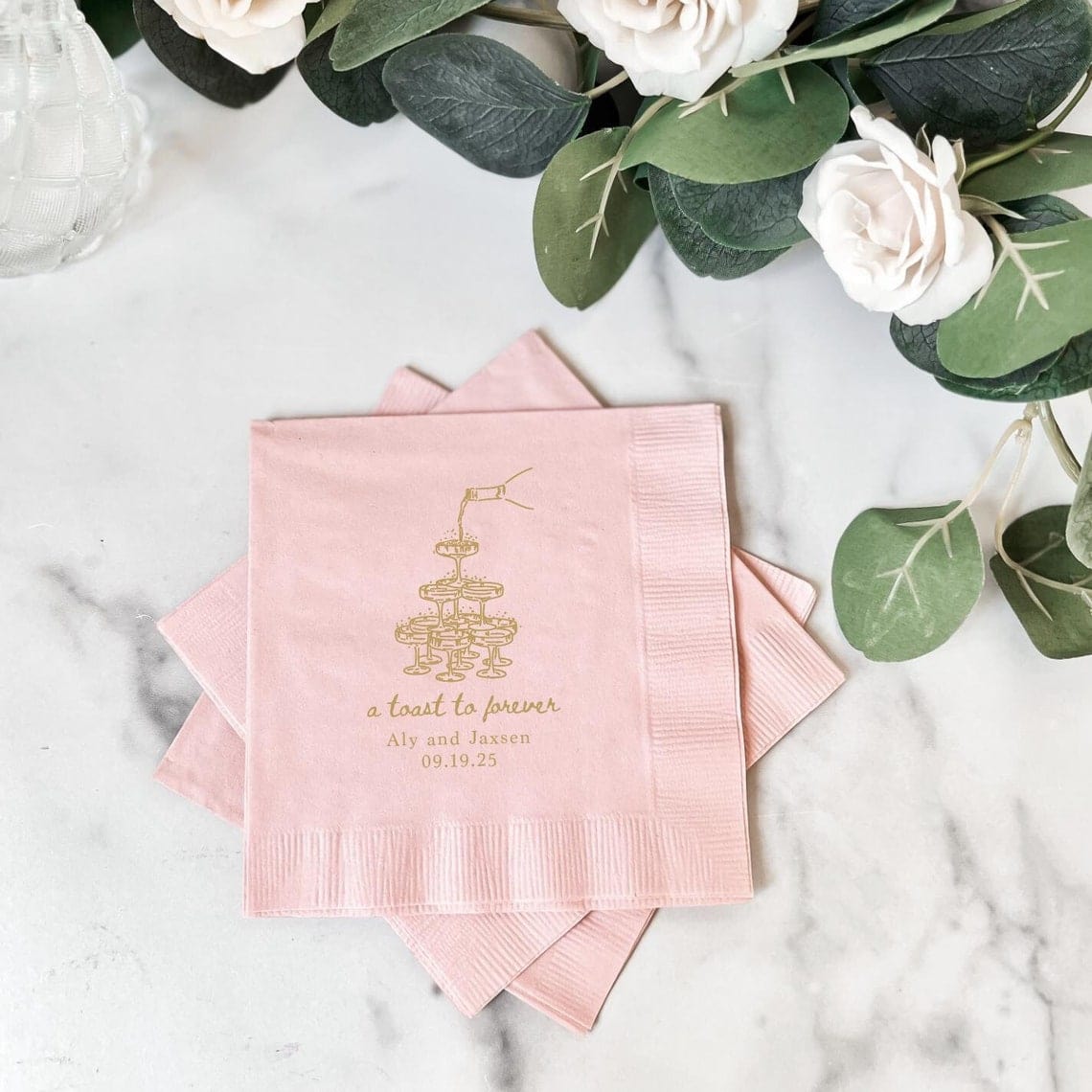 A Toast to Forever Wedding Napkins – Rubi and Lib Design Studio