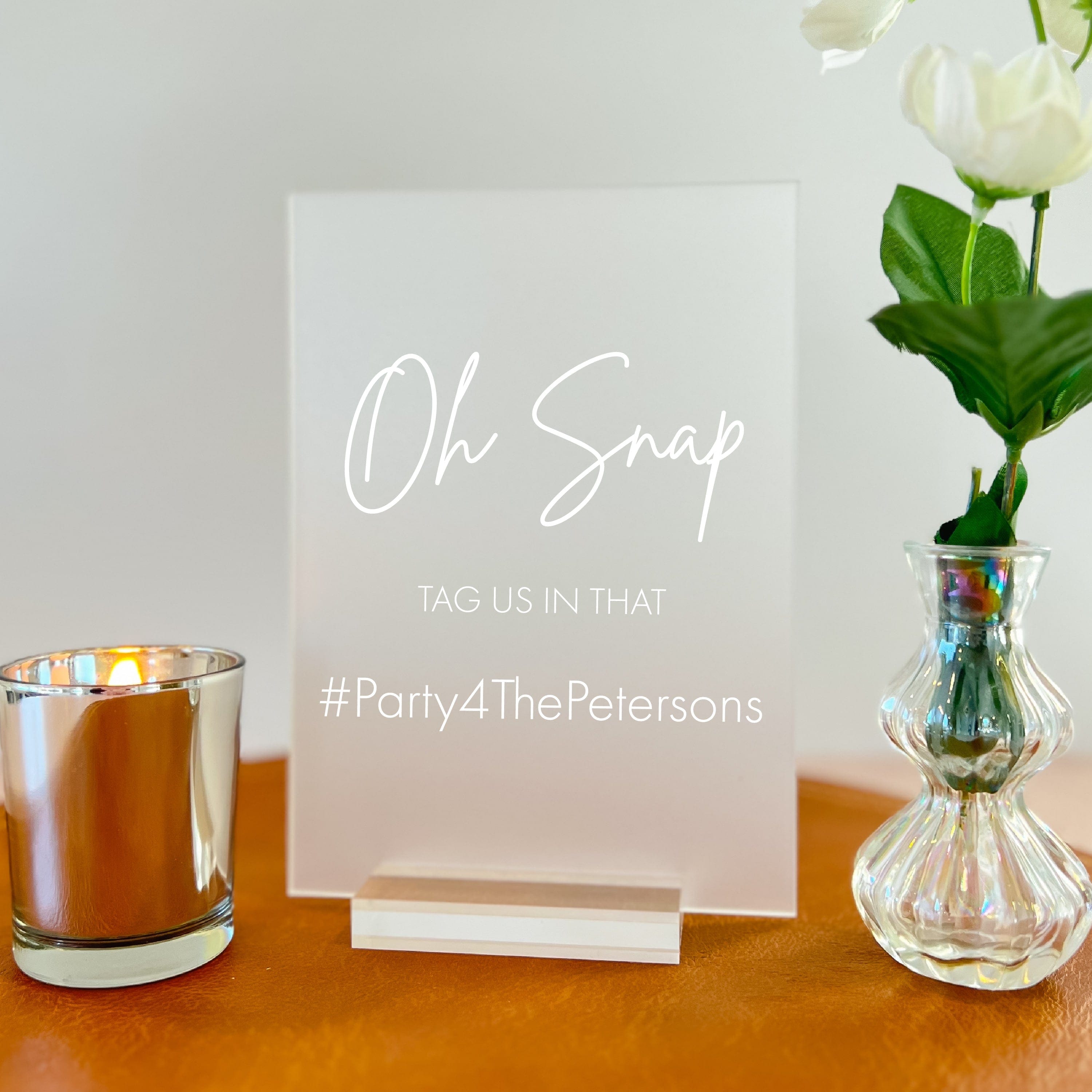 Oh Snap Hashtag Wedding Sign | Rubi and Lib Design Studio