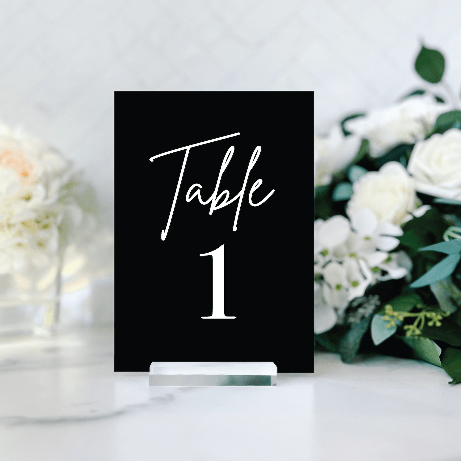 Modern Wedding Table Numbers | Rubi and Lib Design Studio