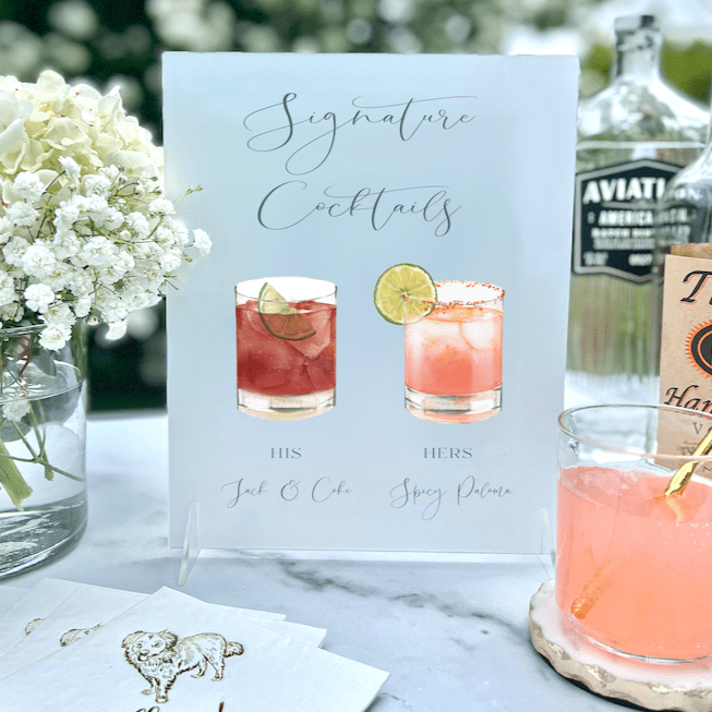 Signature Cocktails Bar Sign – Rubi and Lib Design Studio